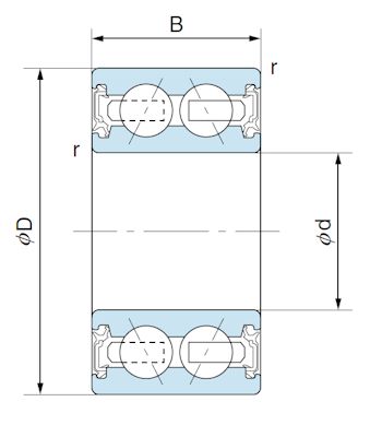 35BG05S16G-2DL Nachi Air Conditioning Bearing 35x55x20 - WychBearings.co.uk