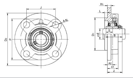 UCFC210 50mm Flange Cartridge Bearing Unit - LDK - WychBearings.co.uk