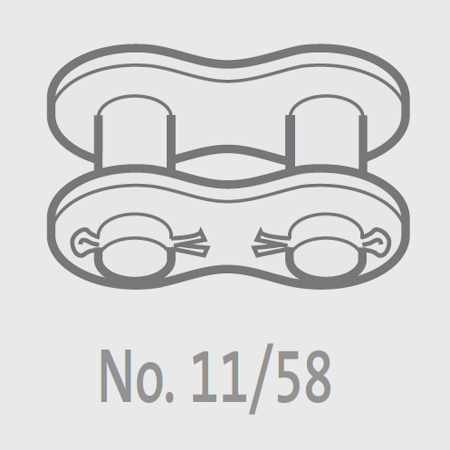 24B1-NO11 Connecting Link - Spring Link Renold Synergy 1-1/2" Pitch ...